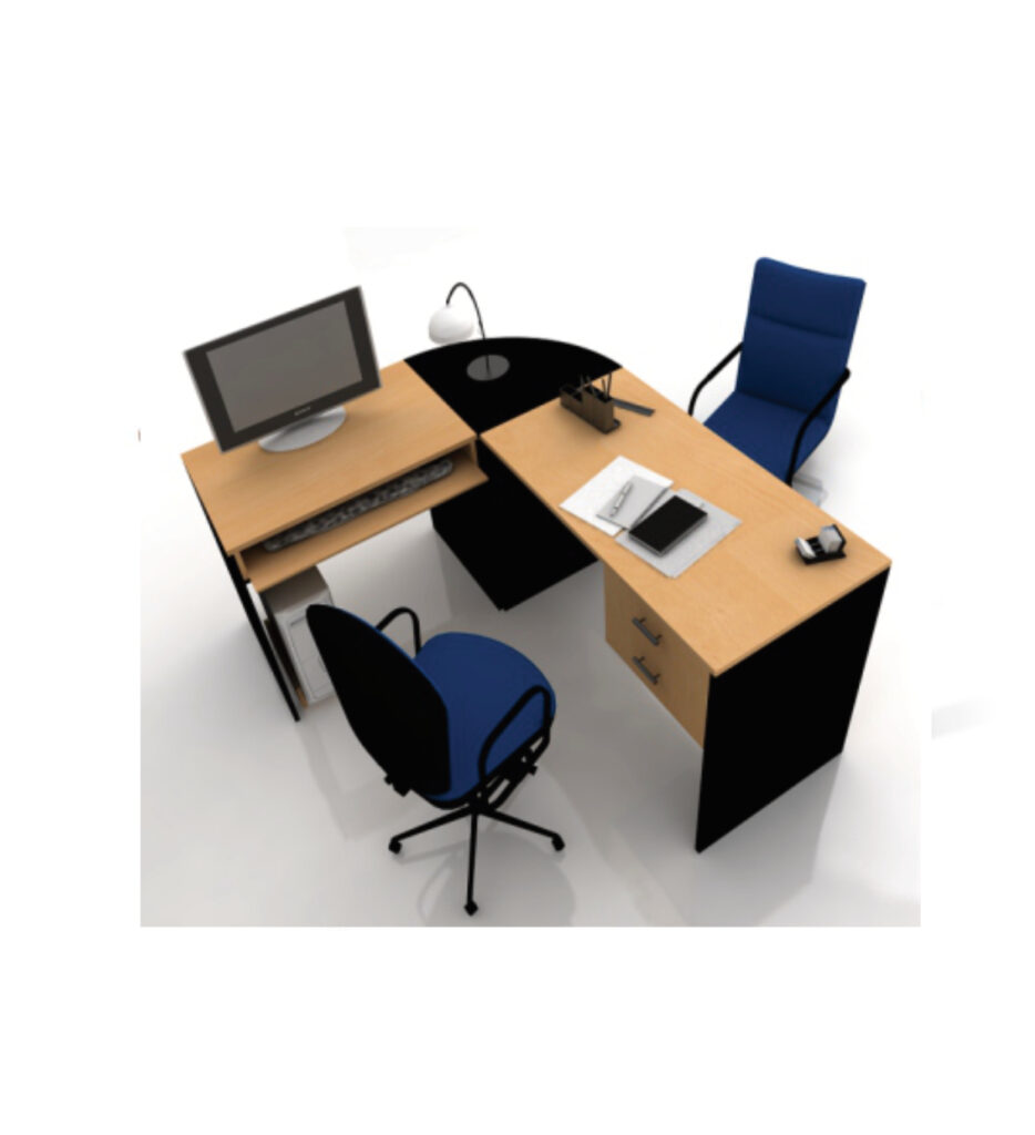 Escritorio en L con ángulo Línea Personal - Bureau Equipamientos